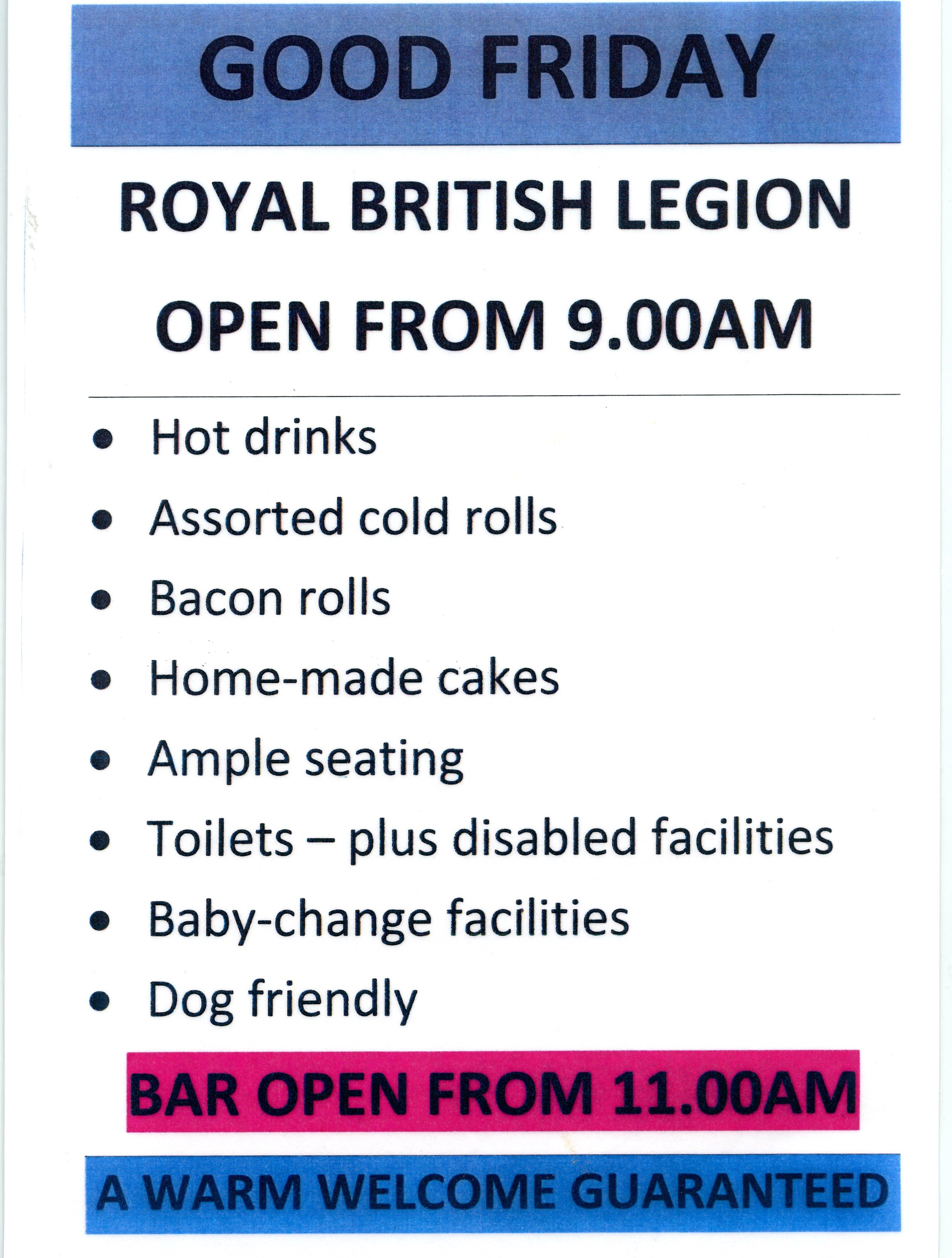 The British Legion Good Friday Poster | Lambourn