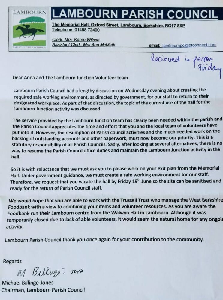LPC-Letter-to-Junction | Lambourn