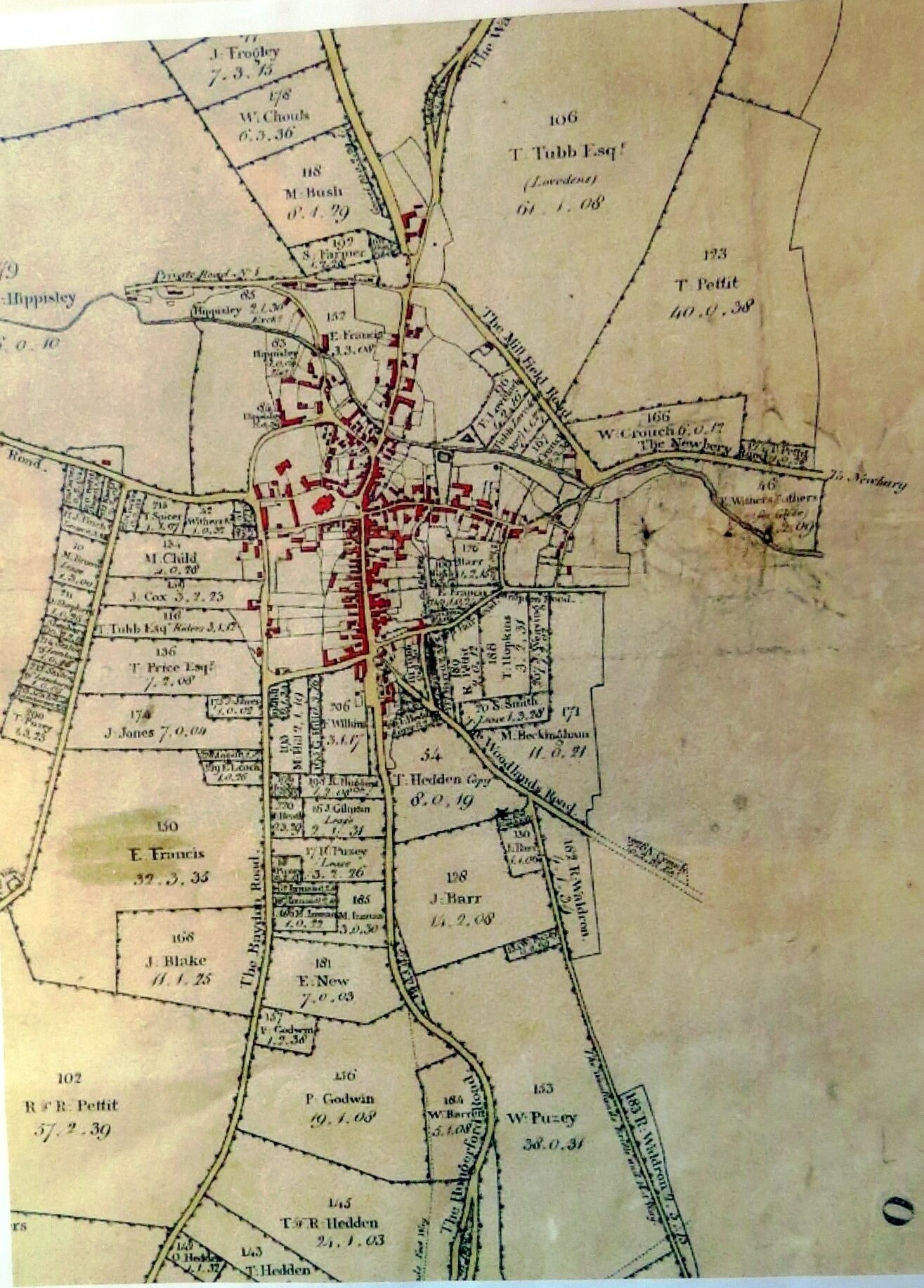 Chipping Lambourne Map – detail – 1805 | Lambourn