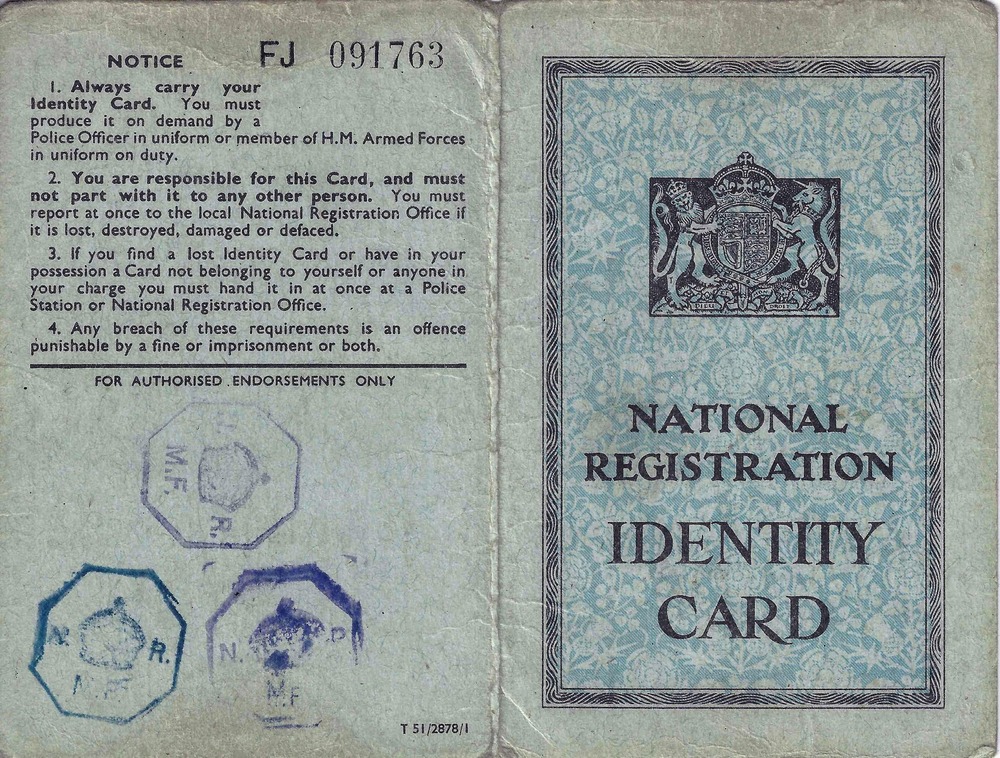 William Pottinger – National Registration Card 1 | Lambourn